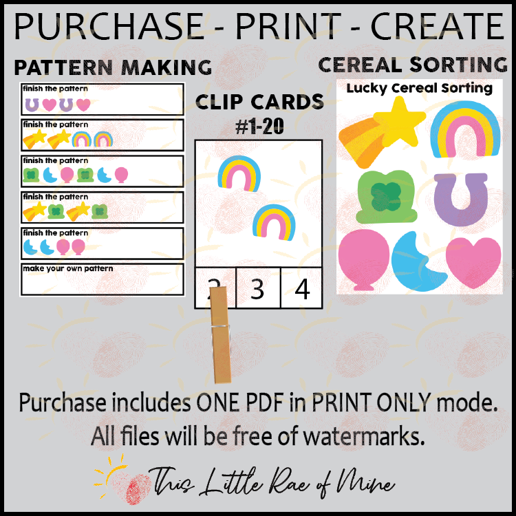 Lucky Cereal - St Patrick's Day Activity - counting - sorting ...