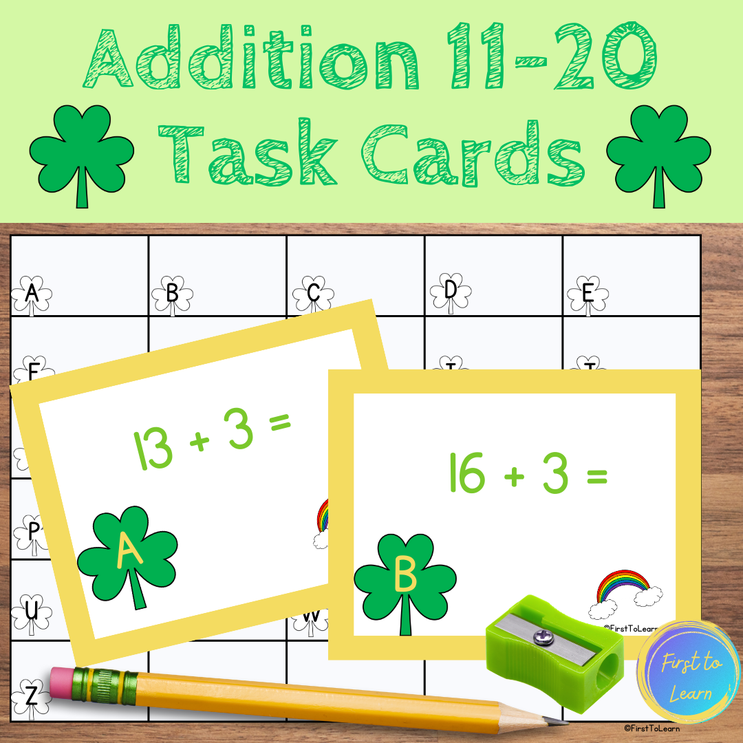 Addition 11-20 SCOOT Game or Task Cards St. Patrick's Day | Made By ...