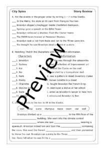 James Ponti "City Spies" worksheets | Made By Teachers