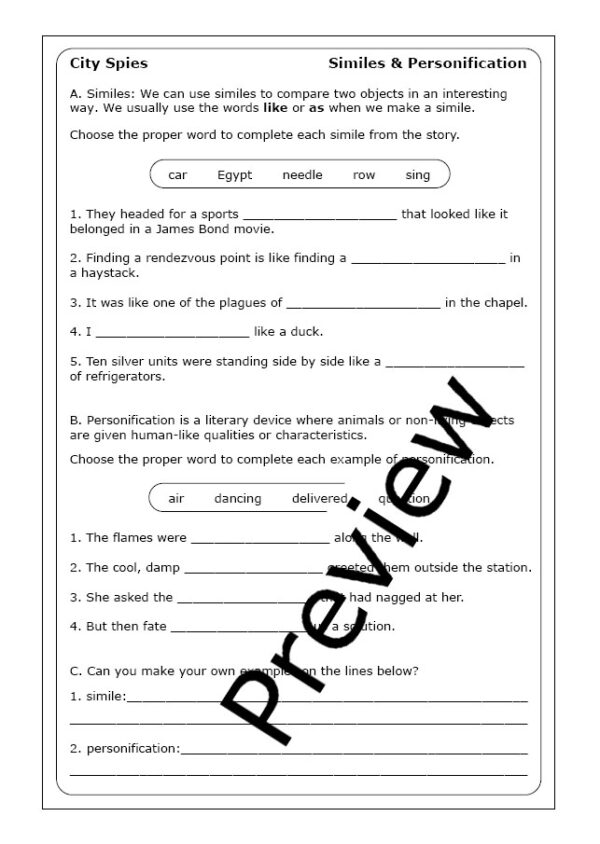 James Ponti "City Spies" worksheets | Made By Teachers