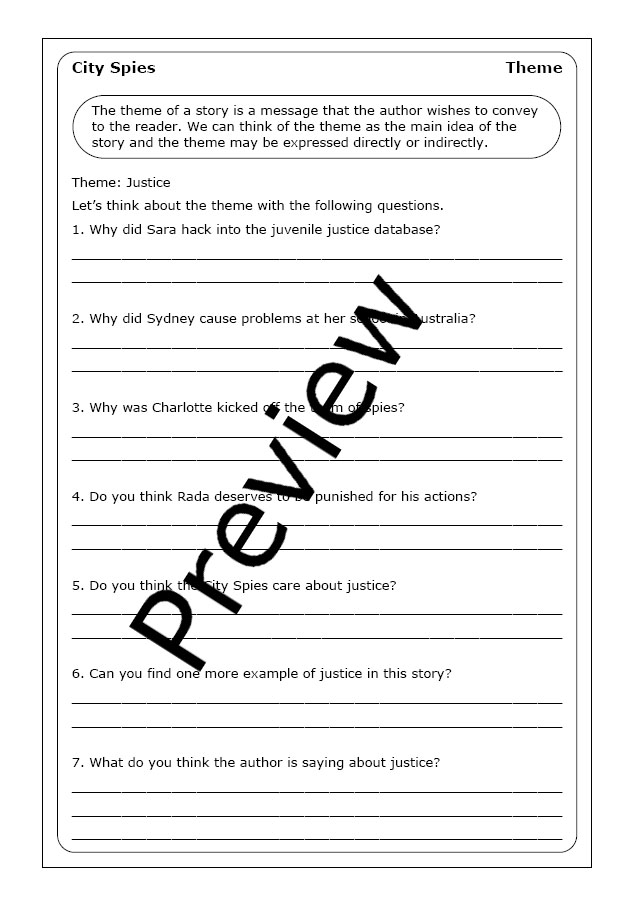 James Ponti "City Spies" worksheets | Made By Teachers