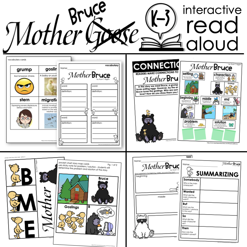 Mother Bruce Interactive Read Aloud | Spring RETELL Activities ...