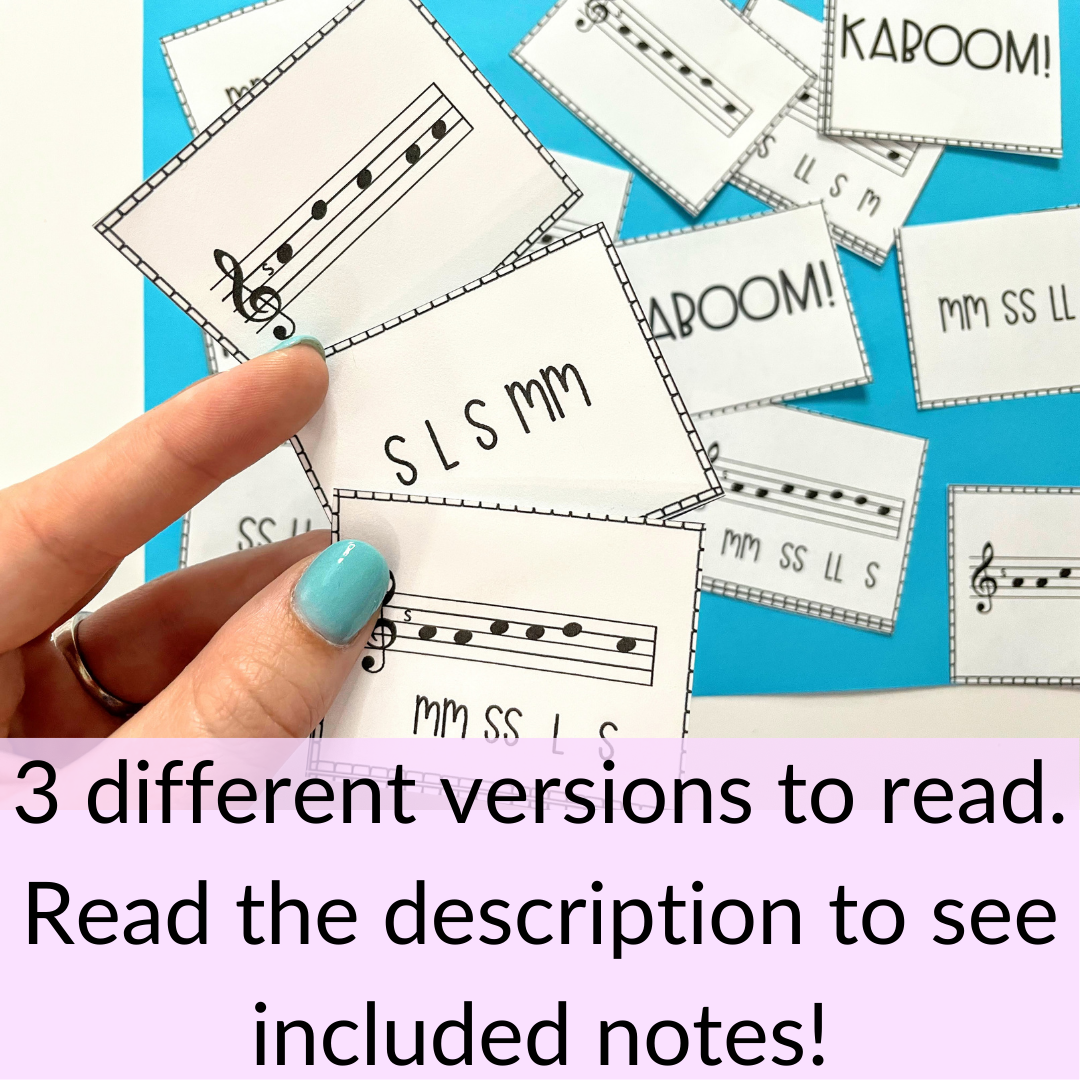 Sol Mi Kaboom! // Printable solfege game for Elementary Music Centers ...