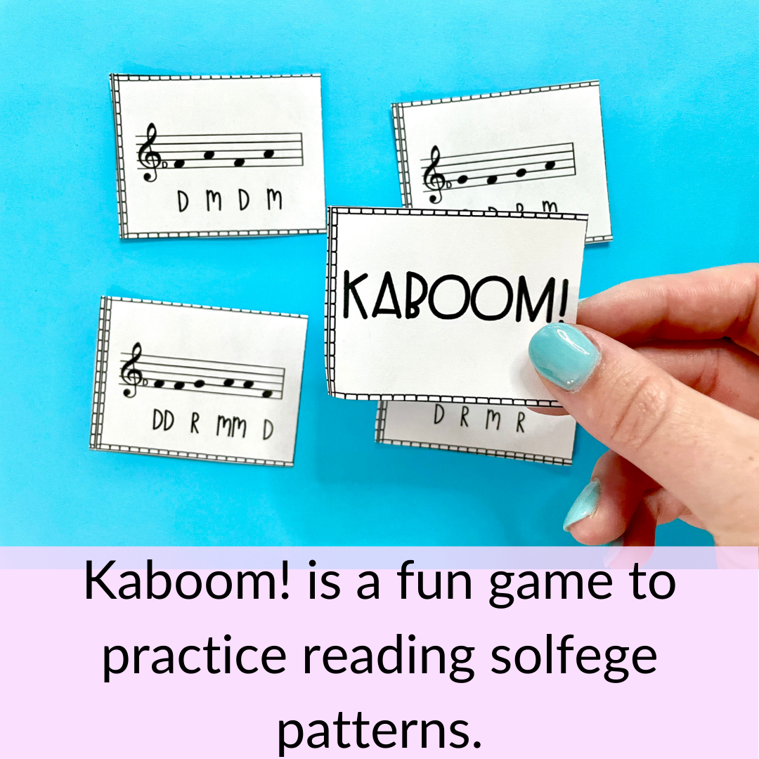 Sol Mi La Do Kaboom! // Printable solfege game for Elementary Music ...