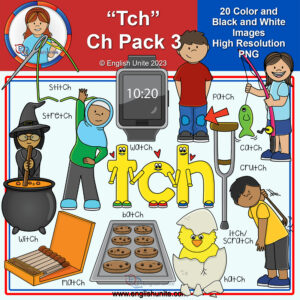 Clip Art - Digraph Ch Pack 3 (Tch) | Made By Teachers