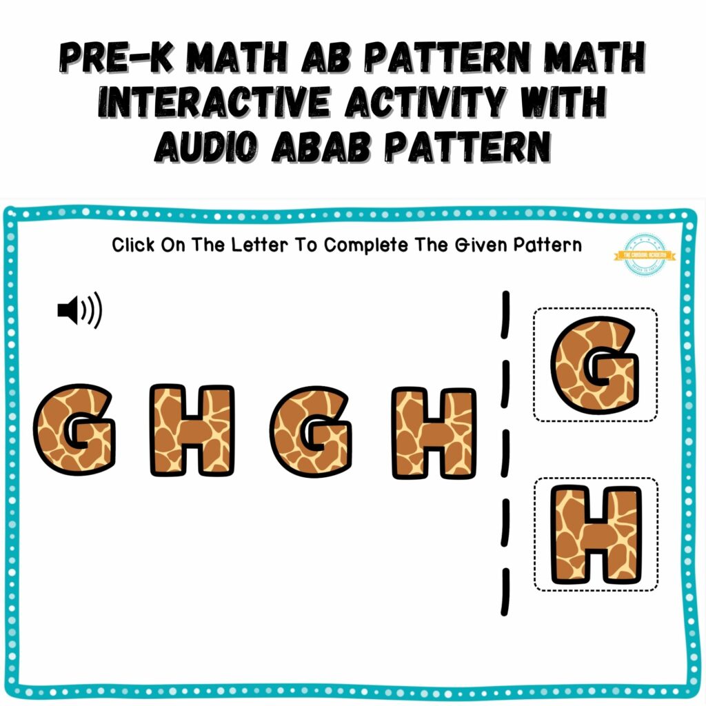 Pre-K Math AB Patters Activity With Uppercase Letters | Made By Teachers