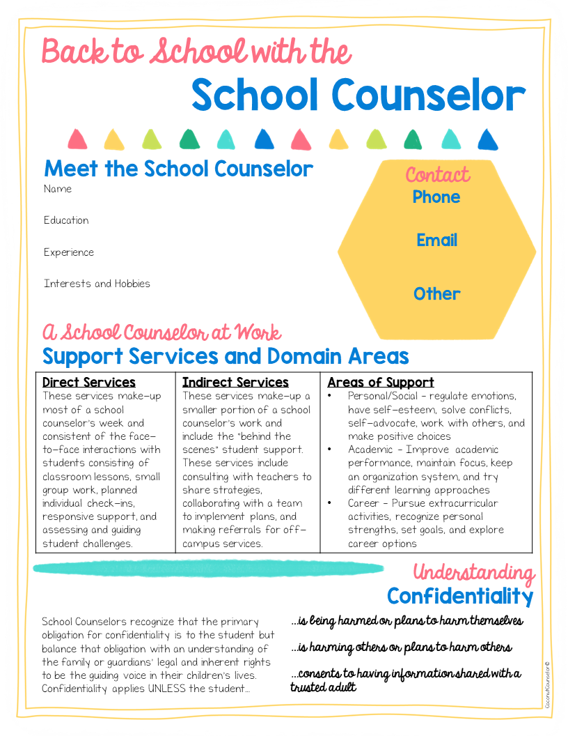 Coffee with the Counselor | Back to School | Made By Teachers