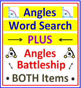 Angles Word Search Puzzle PLUS Angles Battleship (2 Items) | Made By ...