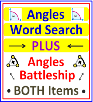Angles Word Search Puzzle PLUS Angles Battleship (2 Items) | Made By ...