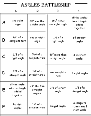 Angles Word Search Puzzle PLUS Angles Battleship (2 Items) | Made By ...
