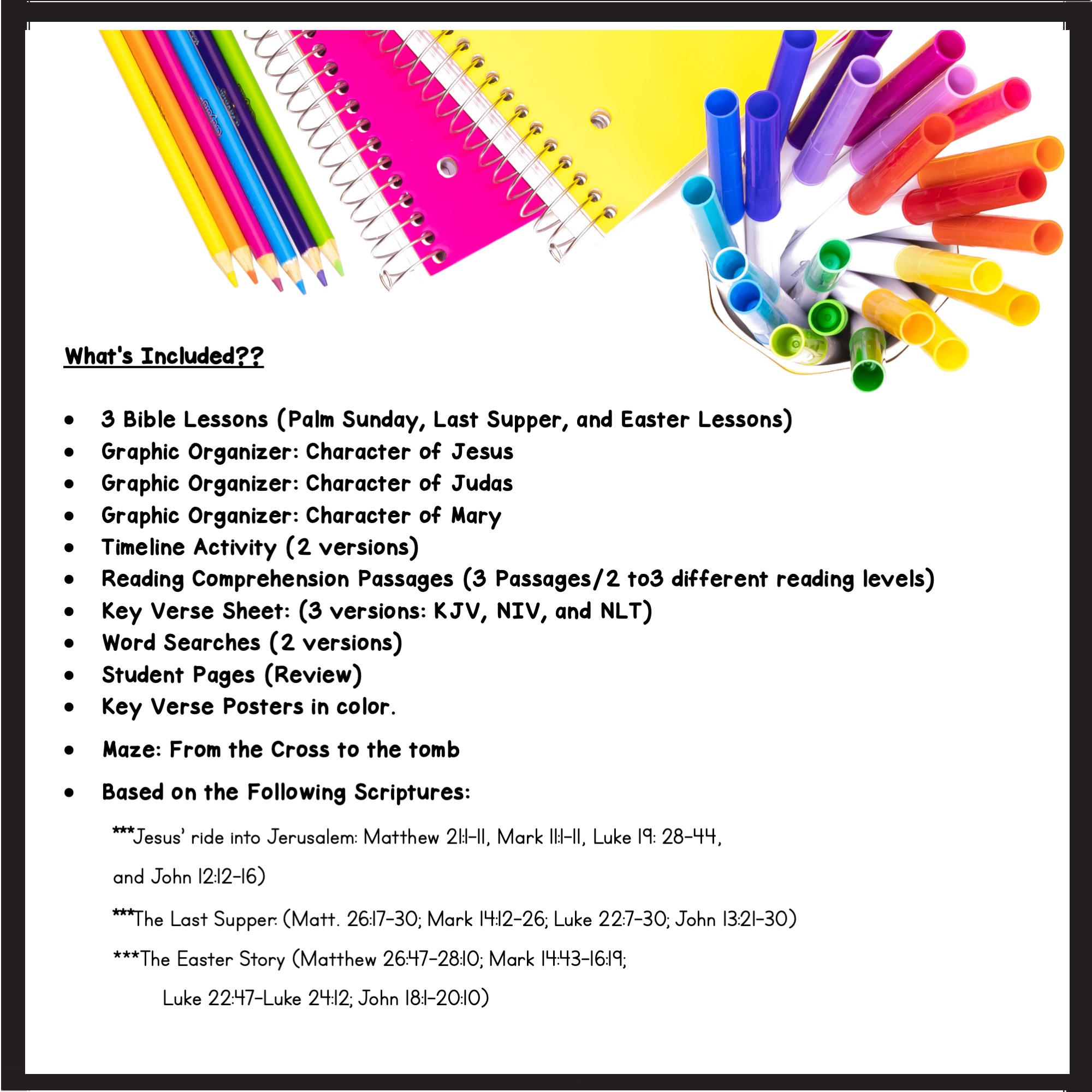 Easter Bible Lesson and Activities for 1st, 2nd, 3rd, and 4th grades ...