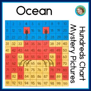 Ocean Animals 100s Chart | Hundreds Charts | 100 Chart Mystery Pictures ...