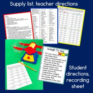 Weight Center Comparing Weight with Balance Scales and Classroom ...