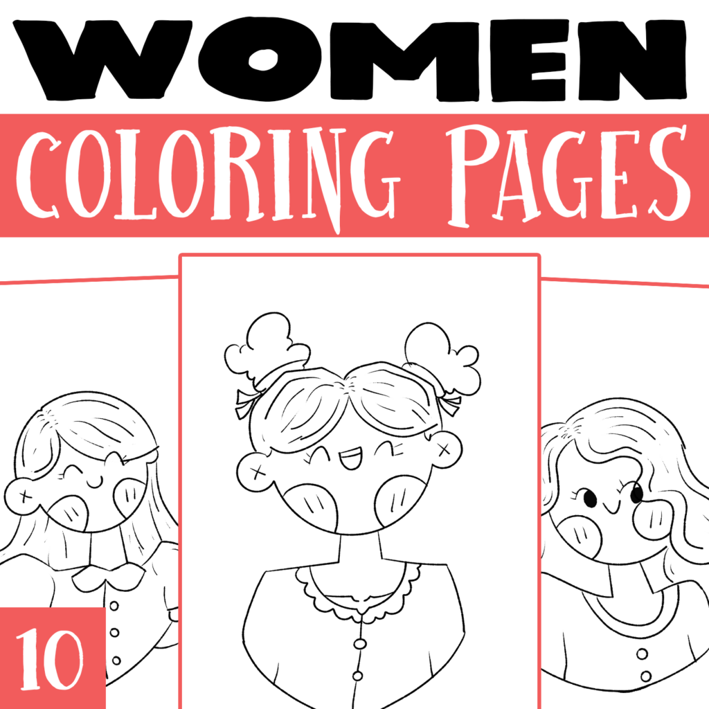 Women Coloring Pages, Women Month Coloring Sheets Activity For Kids ...