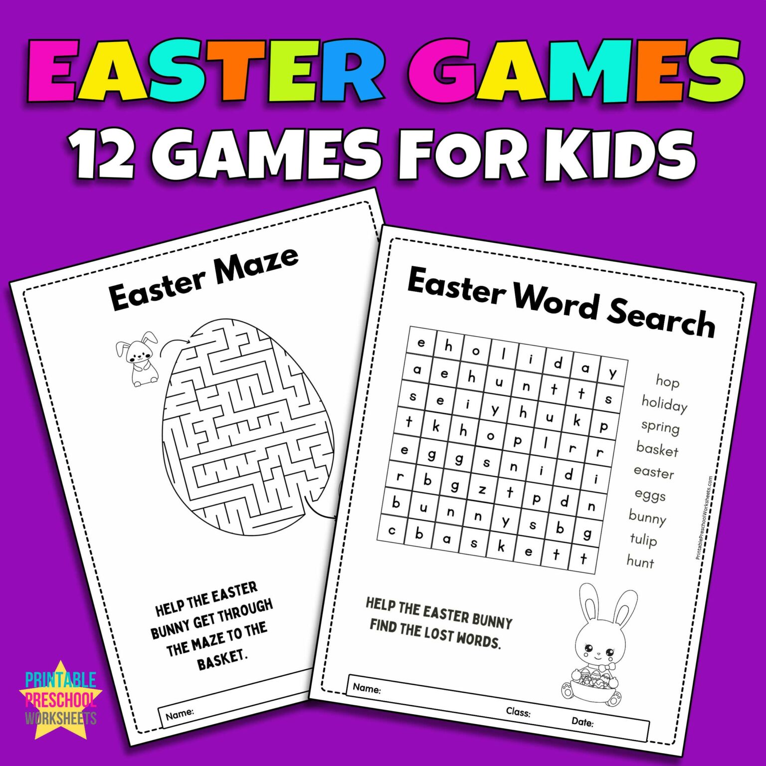 Easter Educational Games Worksheets, with Answers Key | Made By Teachers