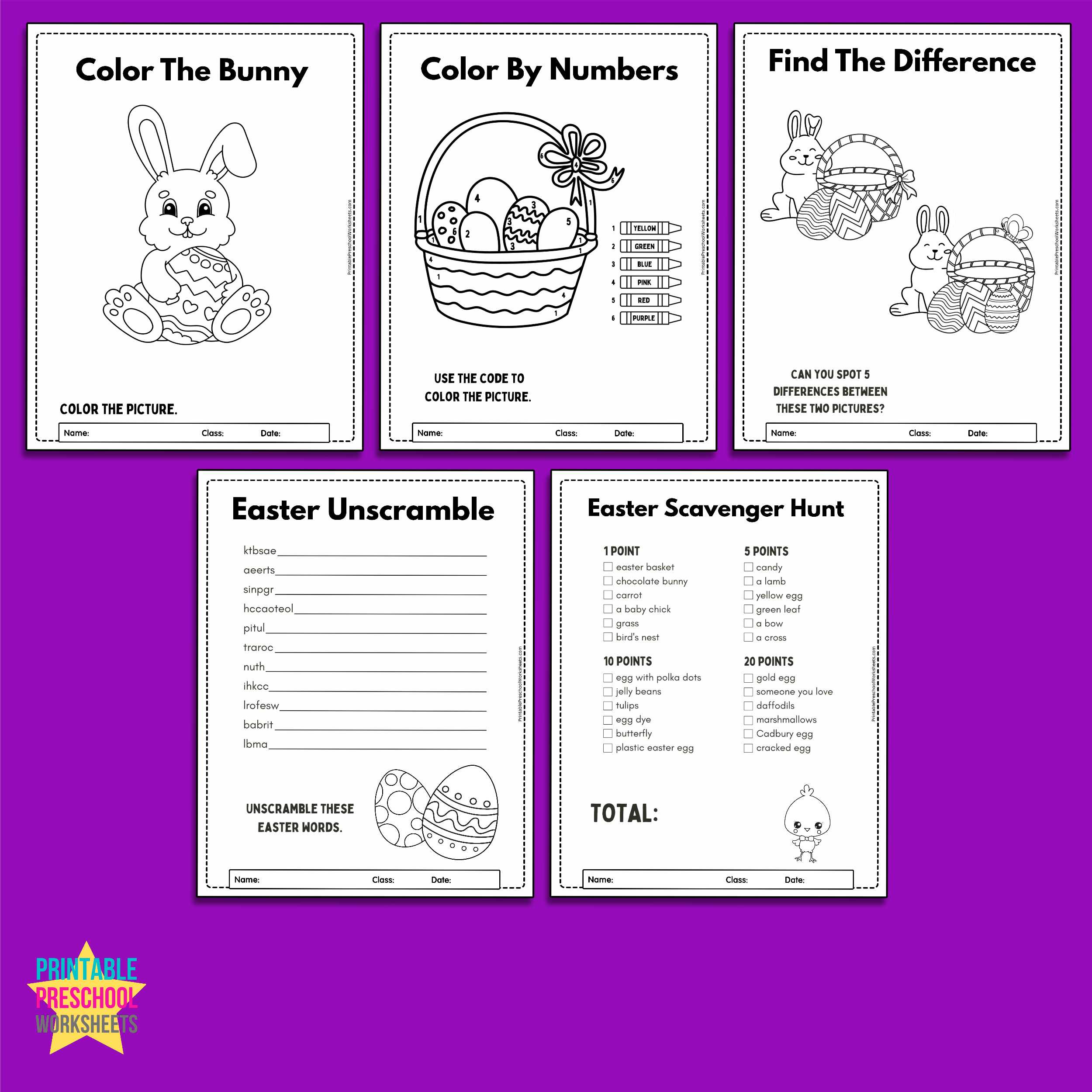 Easter Educational Games Worksheets, with Answers Key | Made By Teachers