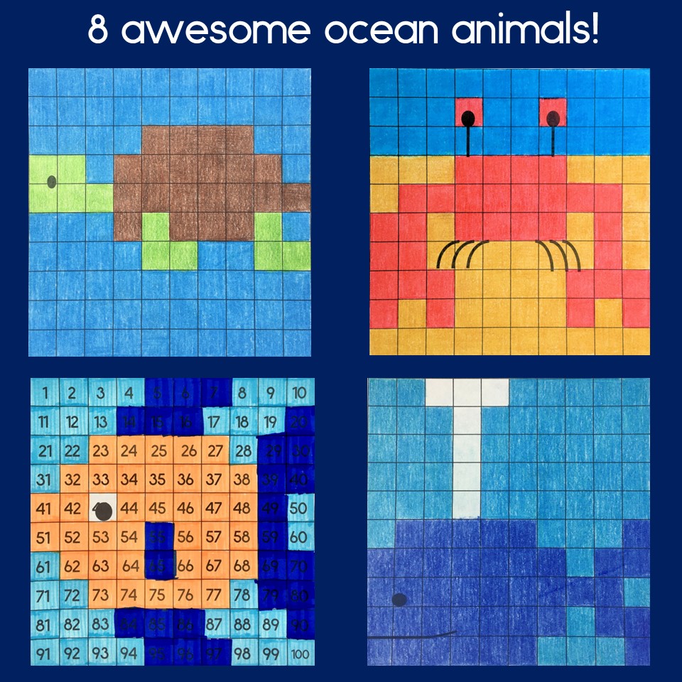 Ocean 100s Chart | Hundreds Chart | 100 Charts | Addition Subtraction ...