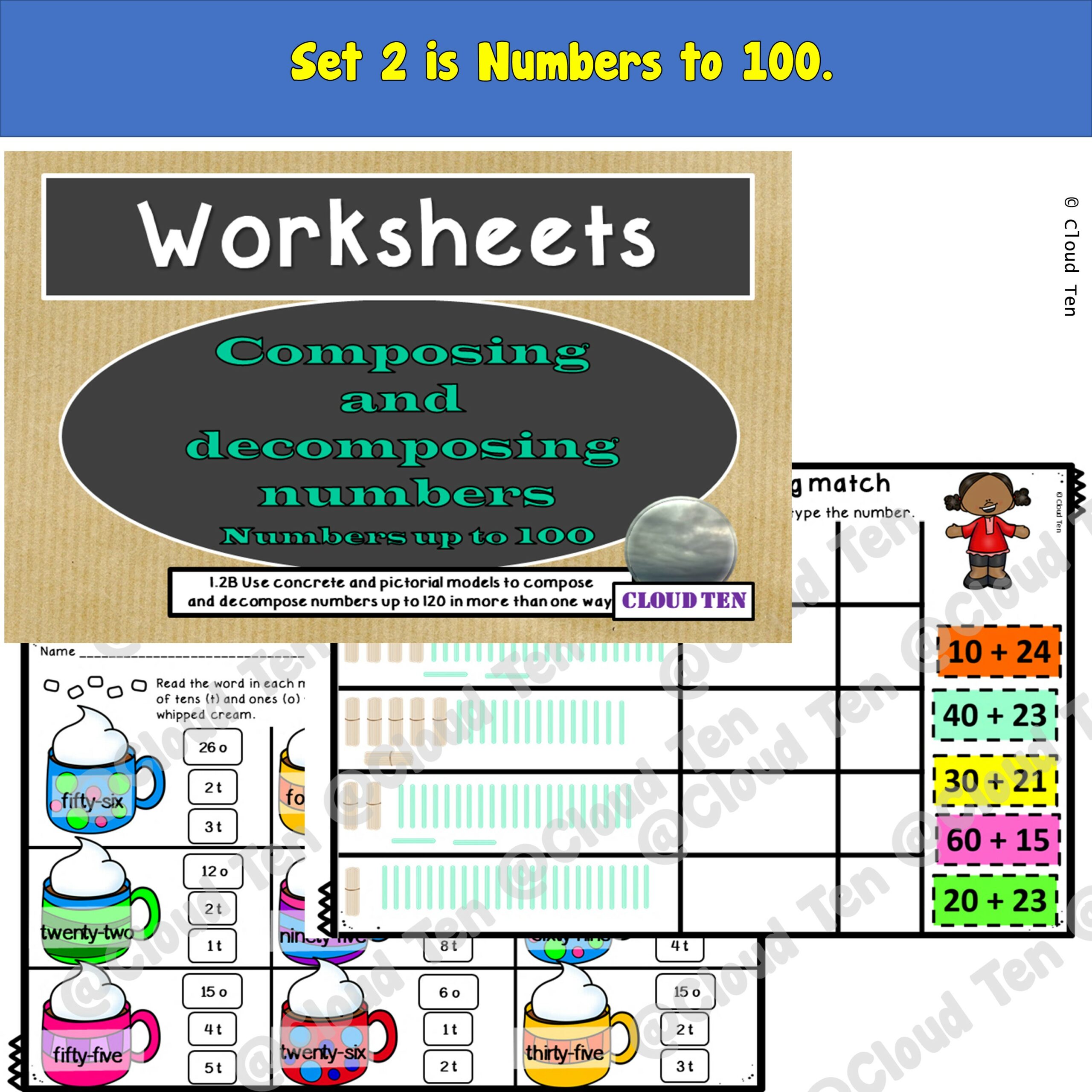Composing and Decomposing Numbers Worksheets in Google Slides™ | Made ...