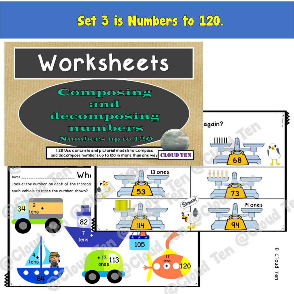 Composing and Decomposing Numbers Worksheets in Google Slides™ | Made ...