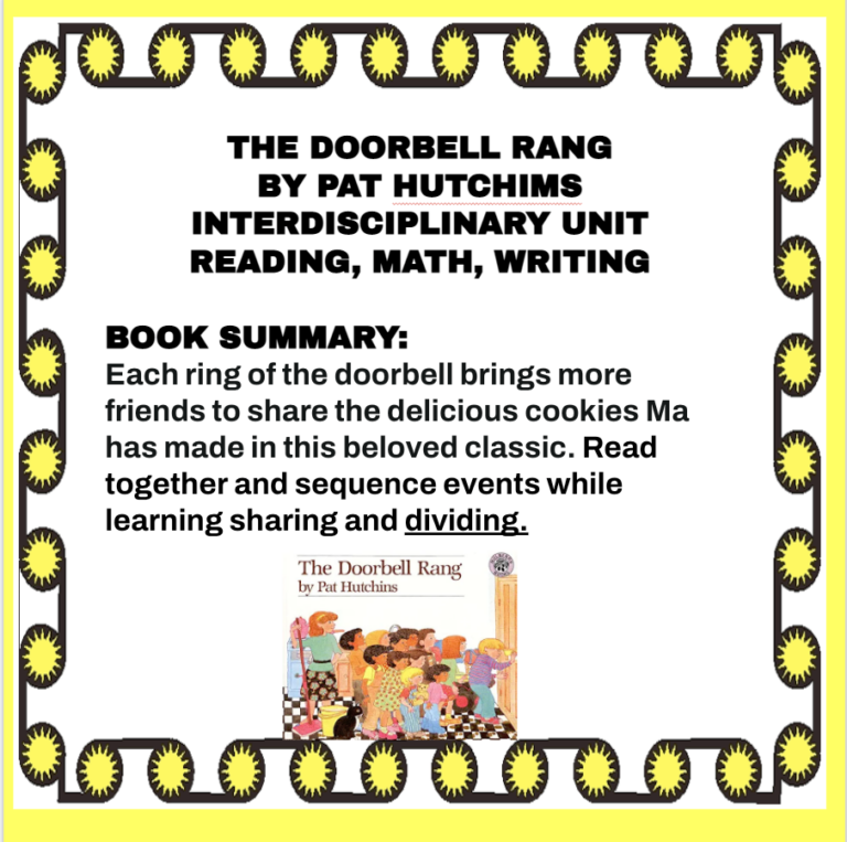 THE DOORBELL RANG BY PAT HUTCHINS INTERDISCIPLINARY UNIT | Made By Teachers