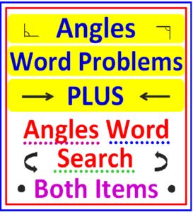 Angles Word Problems PLUS Angles Word Search Puzzle (Both Items) | Made ...