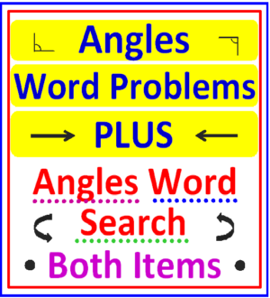 Angles Word Problems PLUS Angles Word Search Puzzle (Both Items) | Made ...