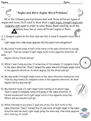 Angles Word Problems PLUS Angles Word Search Puzzle (Both Items) | Made ...