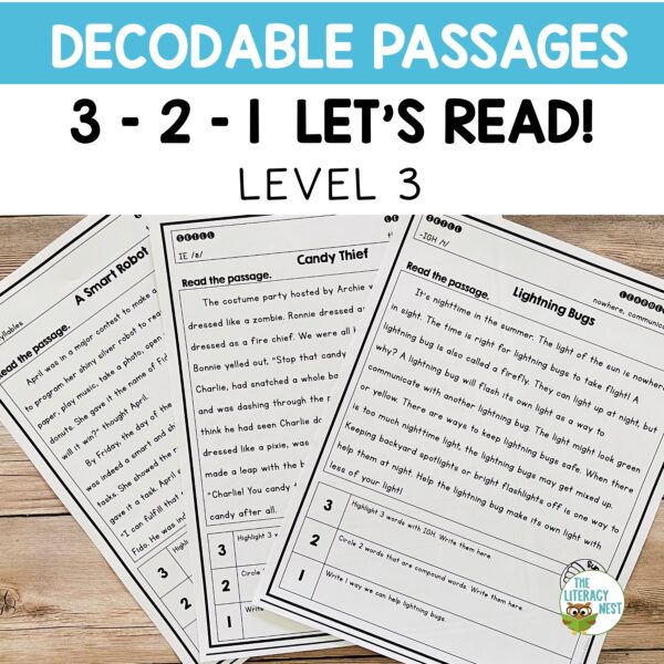 Decodable Passages for Orton-Gillingham Lessons Level 3 | Made By Teachers
