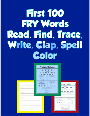 First 100 Fry Words, Find, Trace, Write, Color | Made By Teachers