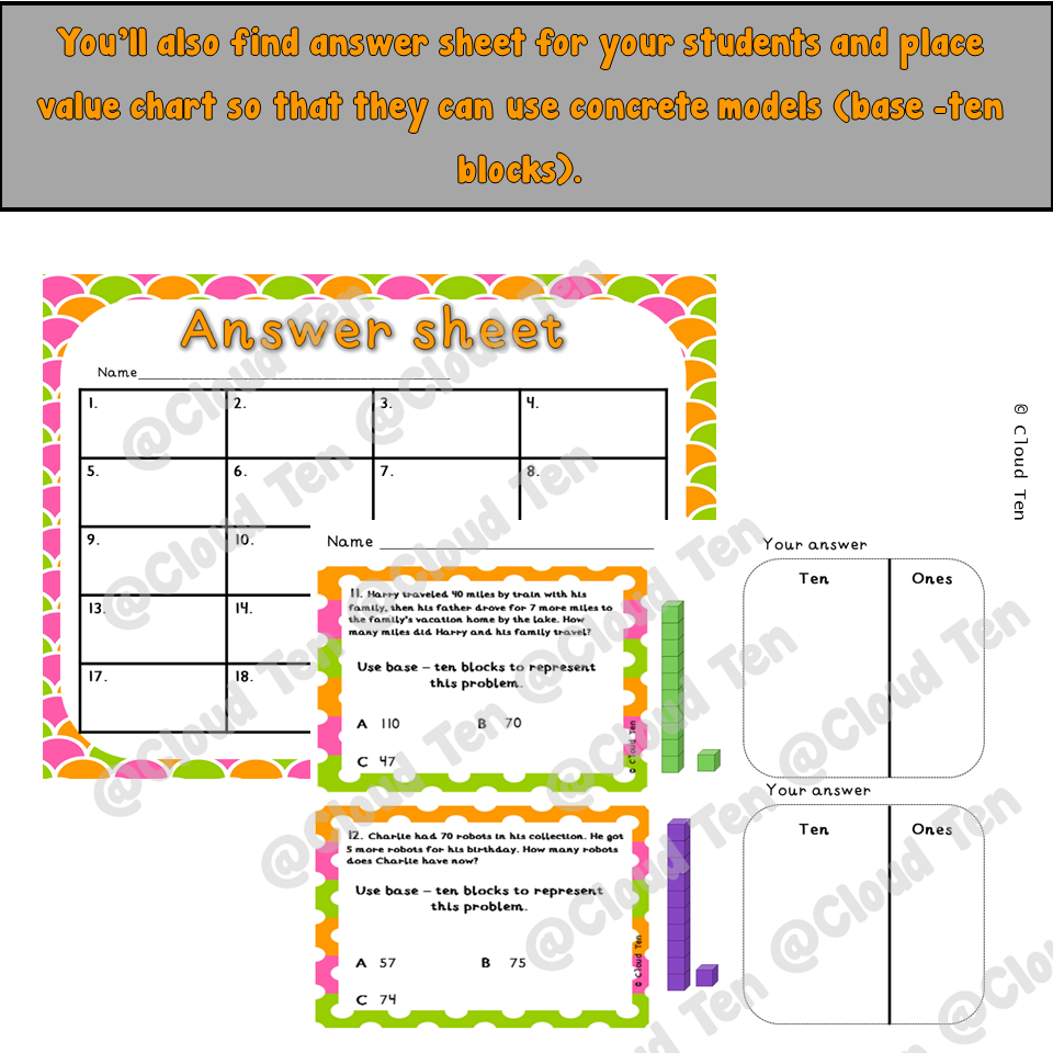 Multiples of ten plus one in problems in Google Slides™ | Made By Teachers