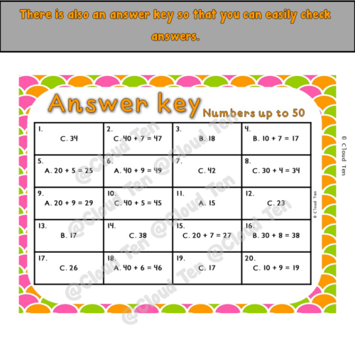 Multiples of ten plus one in problems in Google Slides™ | Made By Teachers