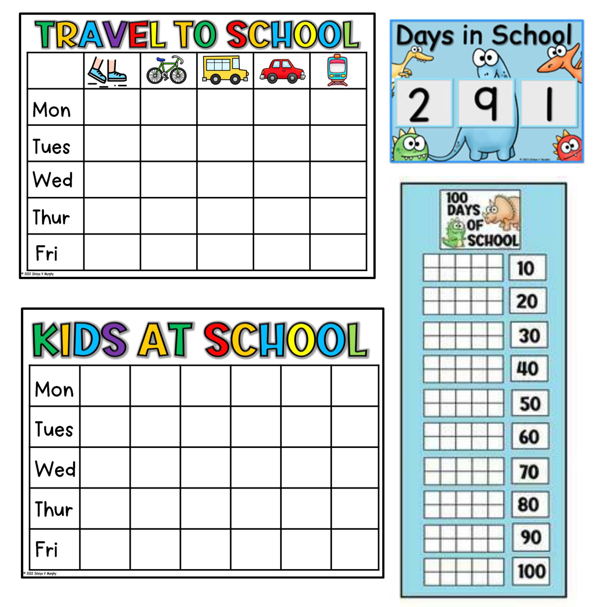 100 days of school wall chart | Made By Teachers