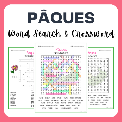 FRENCH Easter / Pâques Word Search & Crossword Activities | Made By ...
