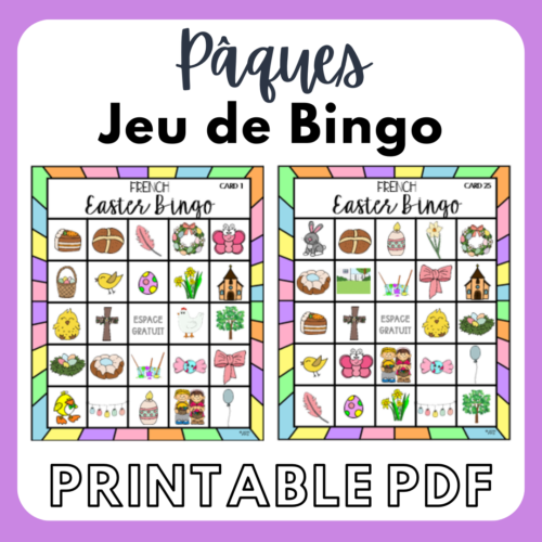 FRENCH Easter / Pâques Jeu de BINGO [With 32 different cards & Calling ...