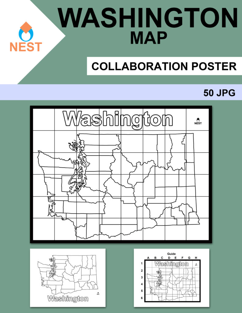 Washington Map Collaboration Poster | Made By Teachers
