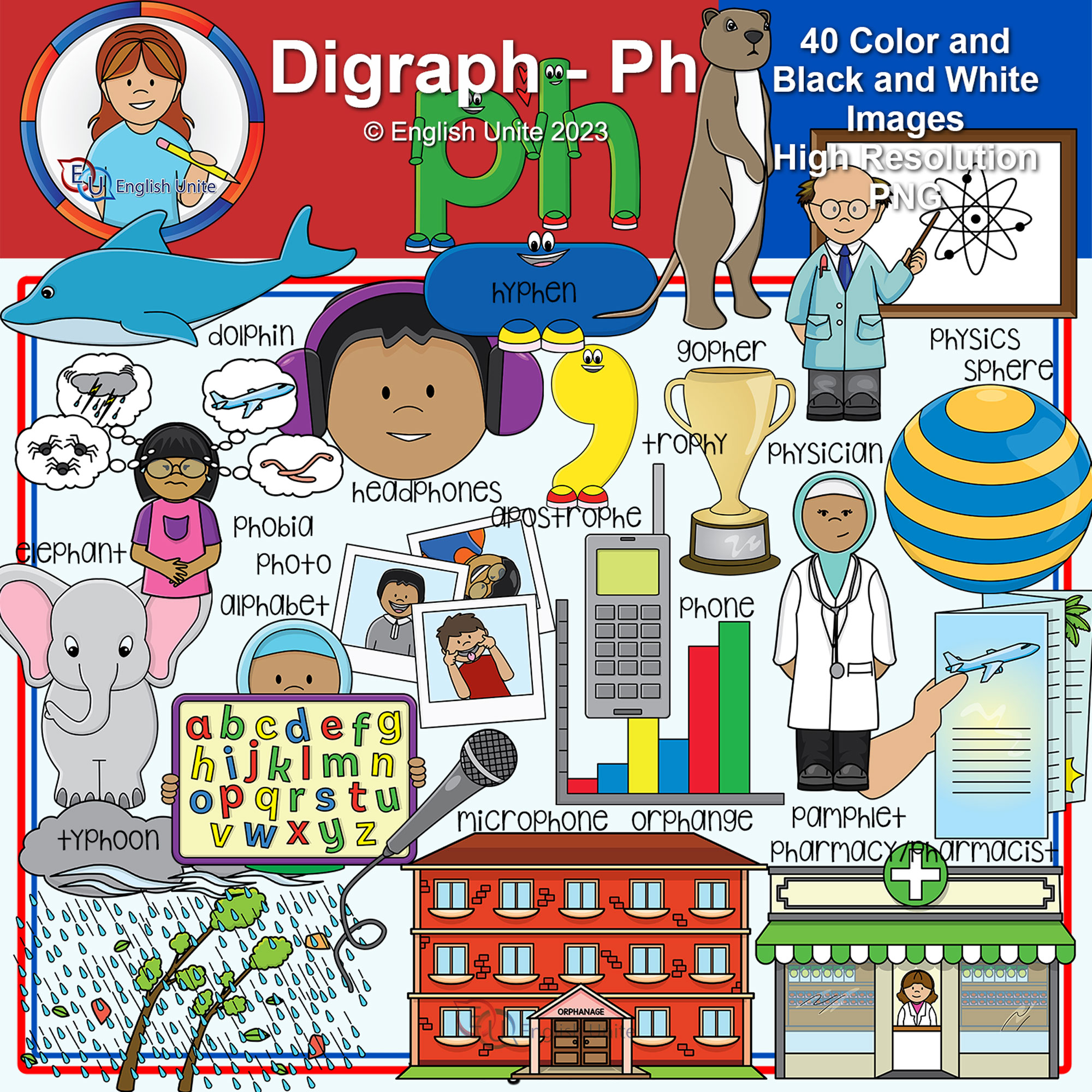 Clip Art - Digraph Ph | Made By Teachers