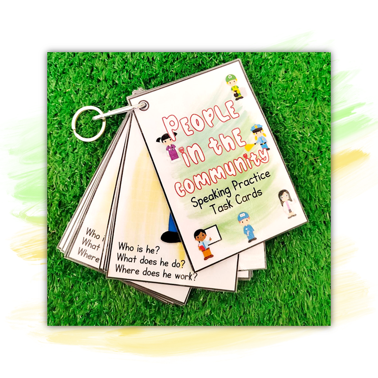 Speaking Practice Task Cards - Jobs | Careers | Community Helpers ...