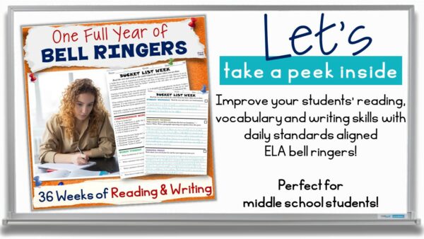Reading Comprehension and Writing Bell Ringers: ONE YEAR of Daily ...