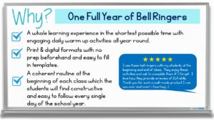 Reading Comprehension and Writing Bell Ringers: ONE YEAR of Daily ...