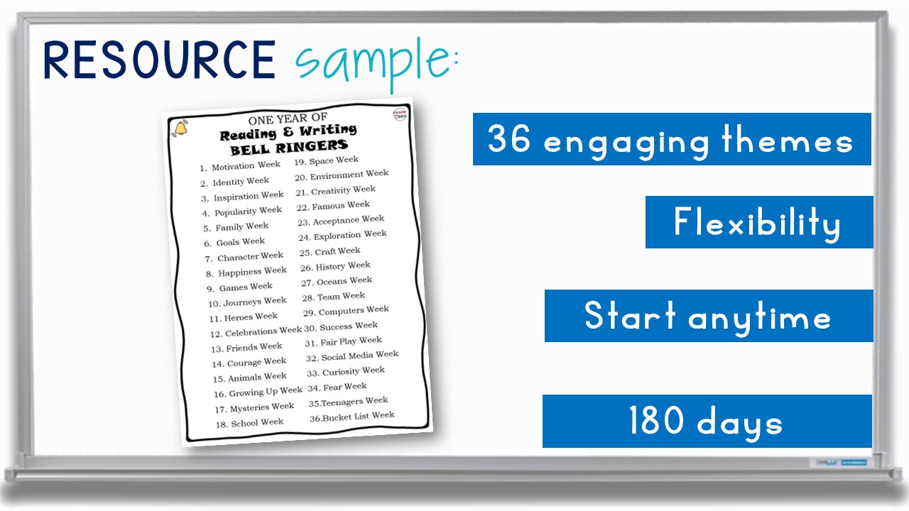 Reading Comprehension and Writing Bell Ringers: ONE YEAR of Daily ...