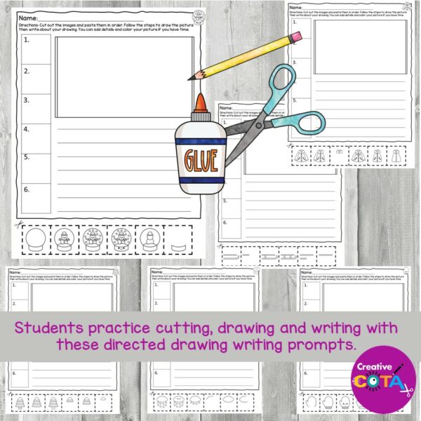 Winter Directed Drawing Writing Prompts | Made By Teachers