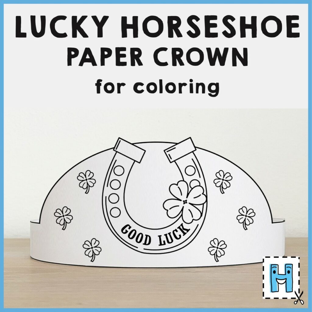 Horse Pony Paper Crown Printable Farm Coloring Craft | Made By Teachers