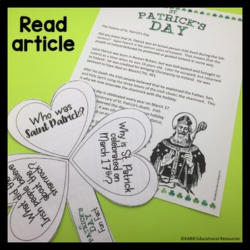 St. Patrick's Day Reading Comprehension and Craftivity | Made By Teachers