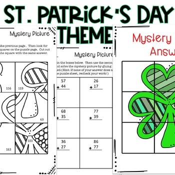 St. Patricks Day Addition Facts Mystery Picture | Made By Teachers