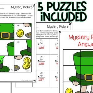 St. Patricks Day Addition Facts Mystery Picture | Made By Teachers
