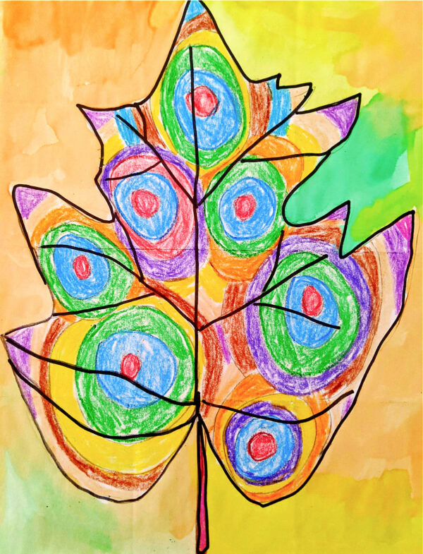 Wassily Kandinsky Leaves Art lesson K 6th Grade Line Drawing Painting ...