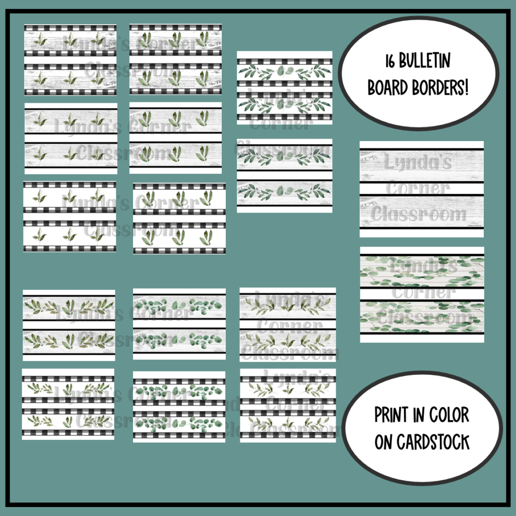 Love and Logic Classroom Posters and Borders in Eucalyptus Farmhouse ...