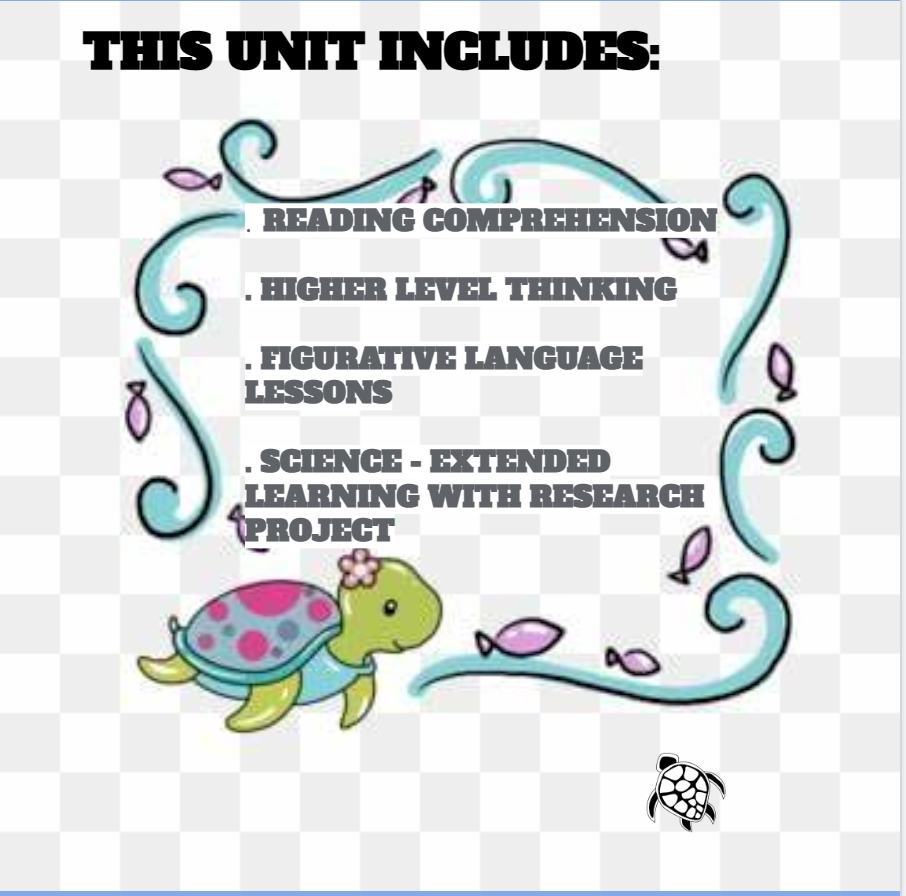 ONE TINY TURTLE by Nicola Davies: READING LESSONS & EXTENSION ...