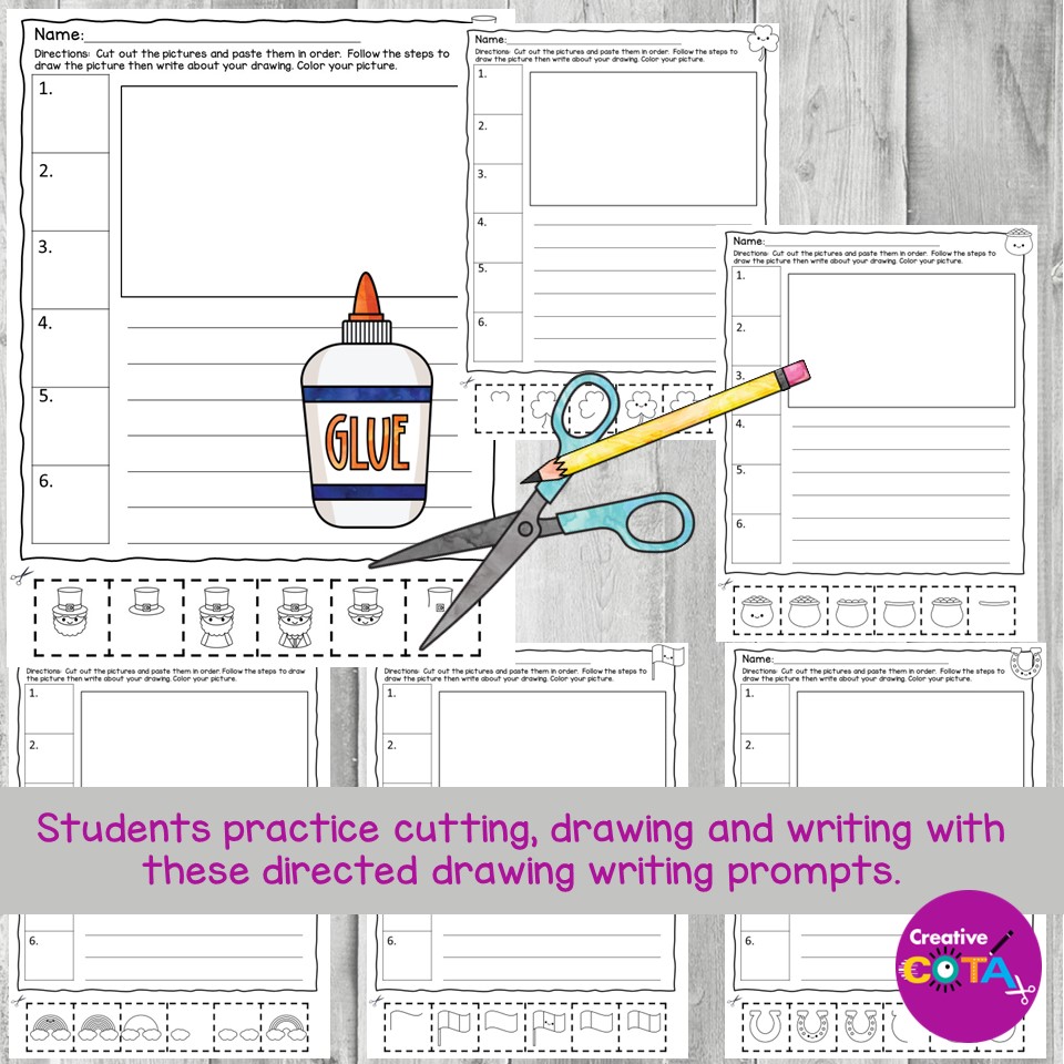 St. Patrick's Day Directed Drawing Writing Prompts | Made By Teachers