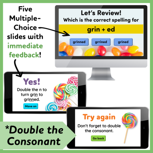 Double Consonants and Drop Silent e - Suffix Rules - Google Slides ...